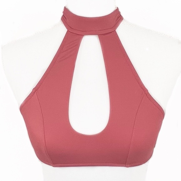 VENUS | Swim | Venus Dark Mauve Pink Keyhole Halter Neck Horizontal ...
